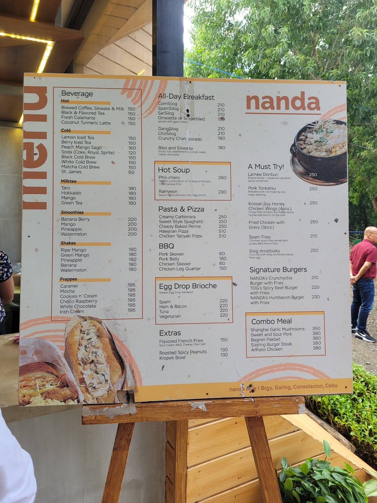 Menu at Nanda Cafe Consolacion, Consolacion