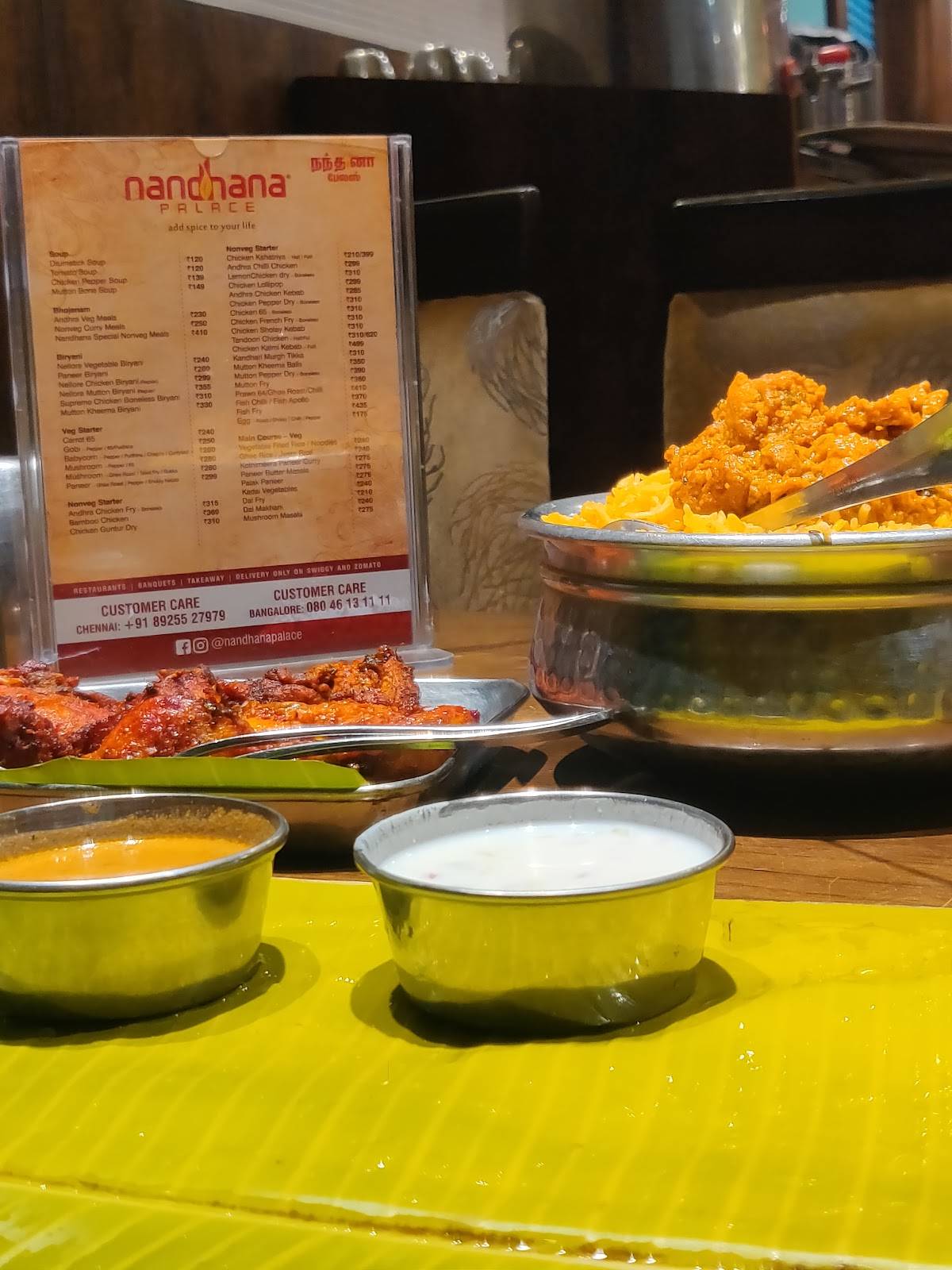 Menu at Nandhana Palace - Andhra Style Restaurant - OMR, Chennai