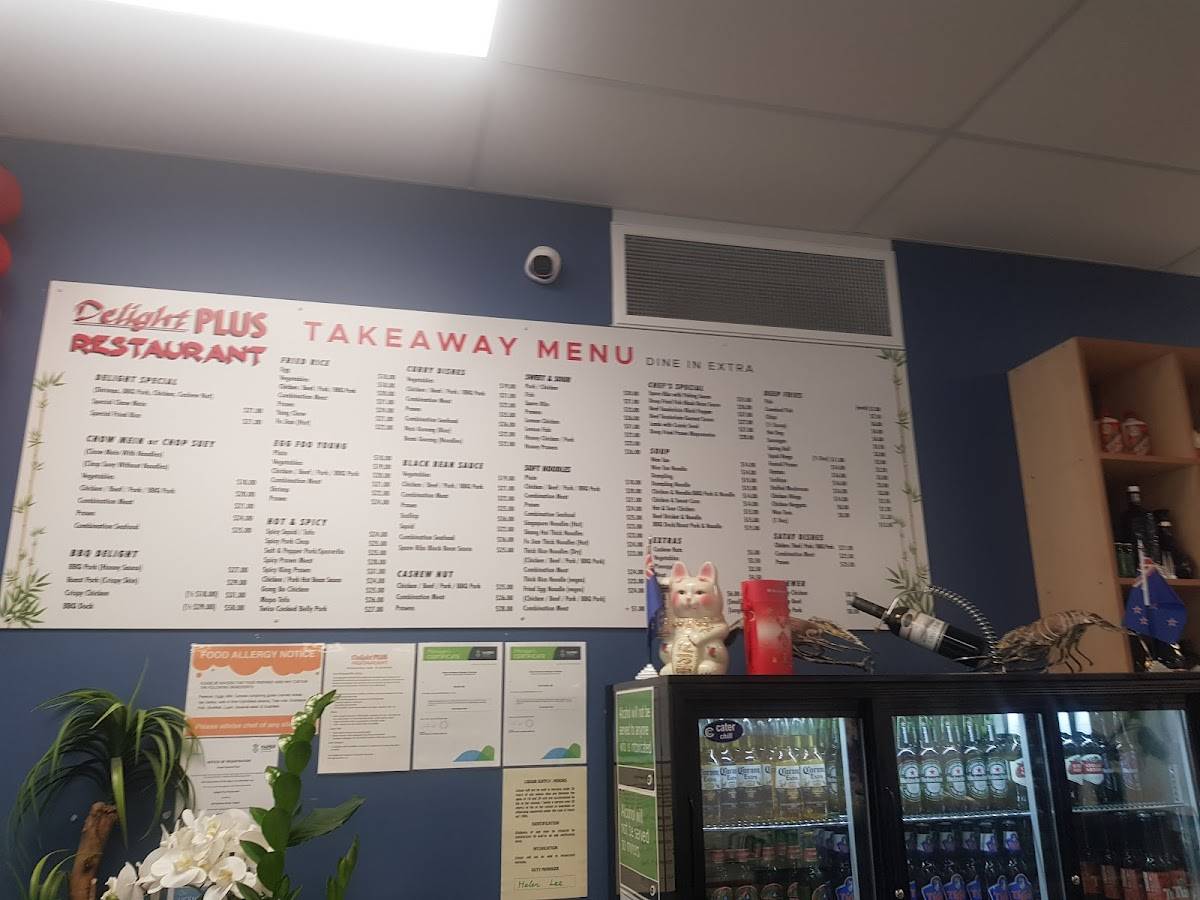 Menu at Delight Plus Chinese Restaurant, Napier
