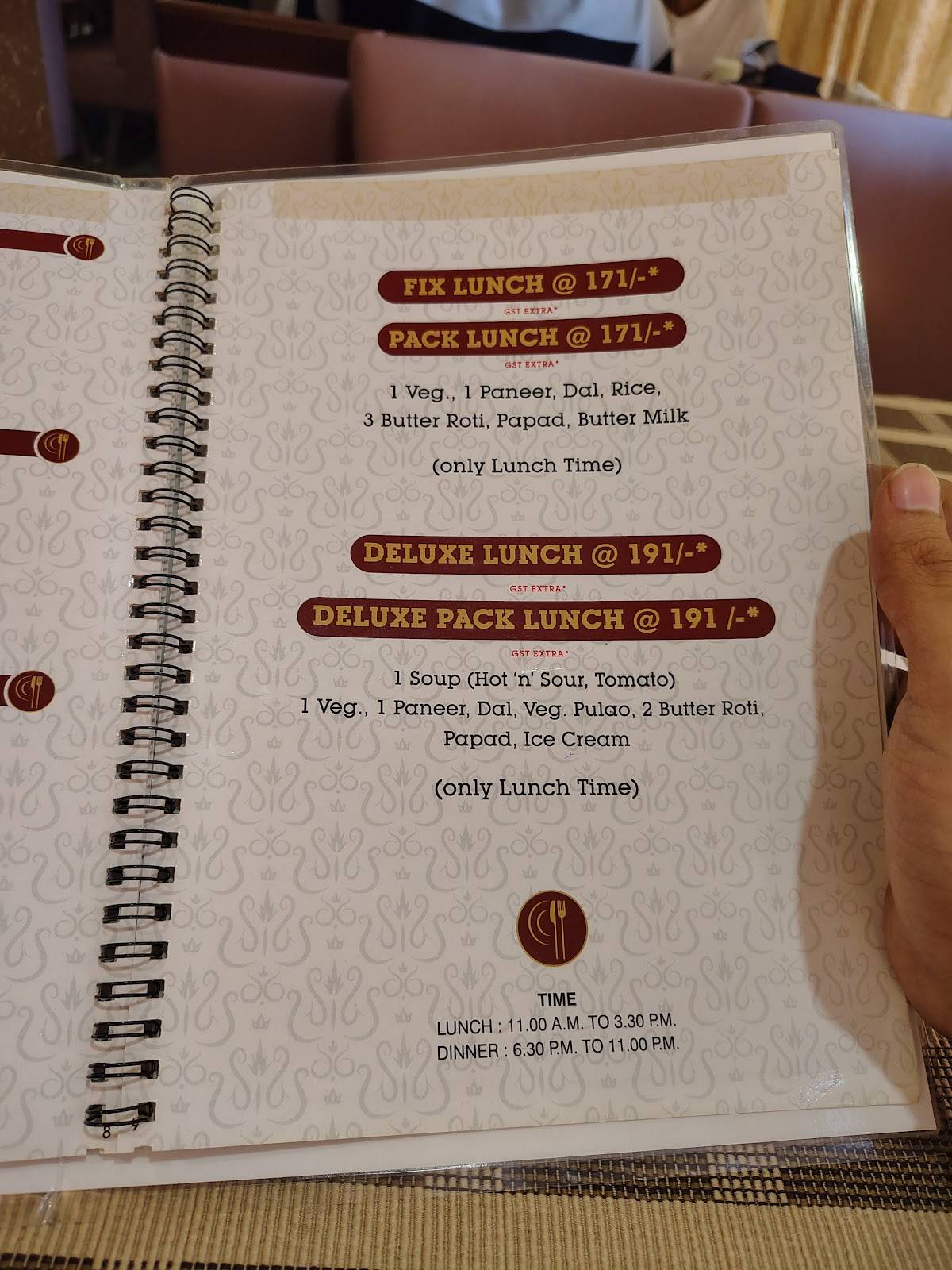 Menu at Navrang Restaurant, Ahmedabad