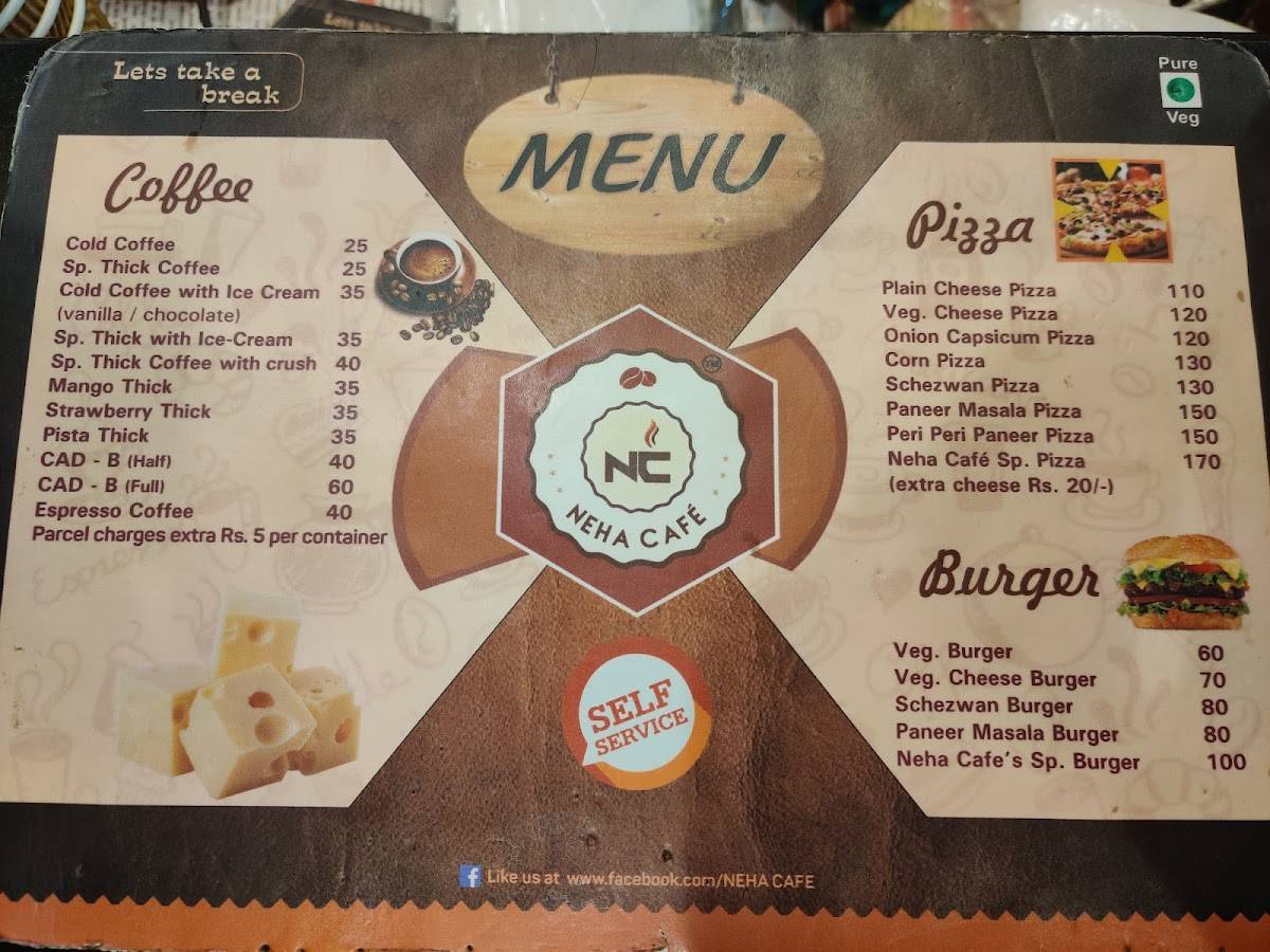Menu at Neha Cafe, Pune, Parvati