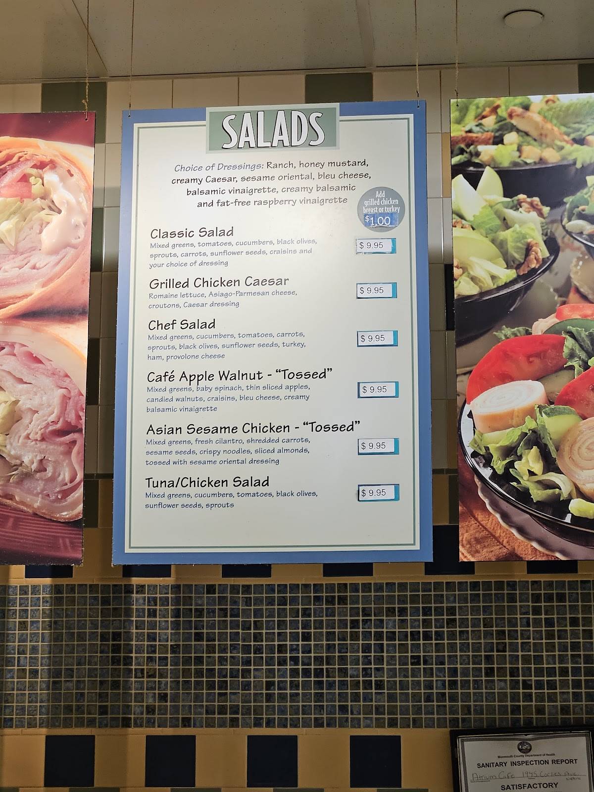 Menu at Atrium Cafe, Neptune City