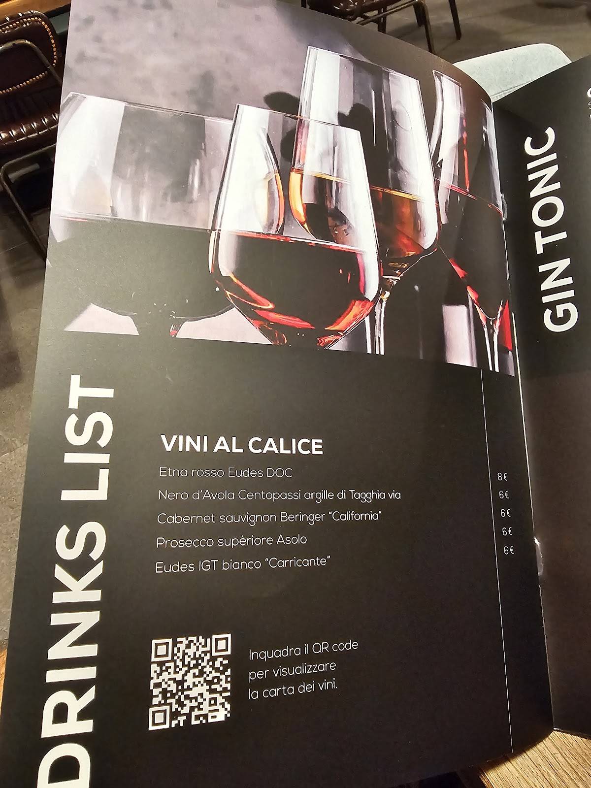 Carta del restaurante Nero Grill, Aci Bonaccorsi