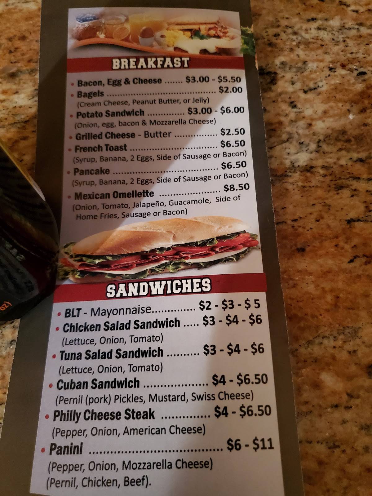 Menu at New Family Deli & Grocery restaurant, New Rochelle