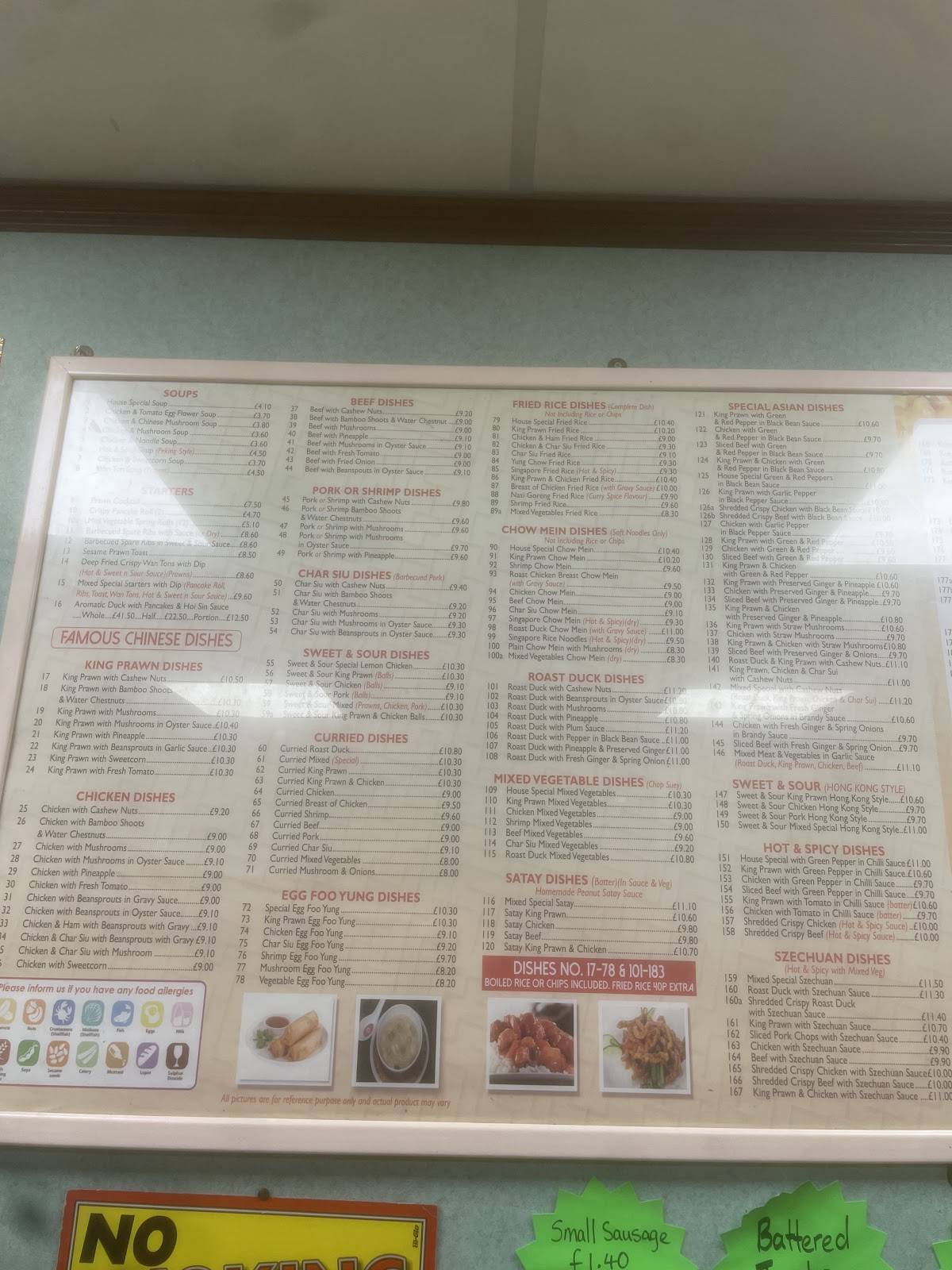 Menu at New Foo Wing fast food, Maryport