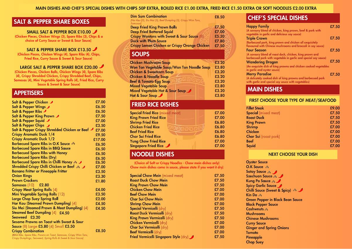 Menu at New Happy Family Chinese Takeaway fast food, Hyde