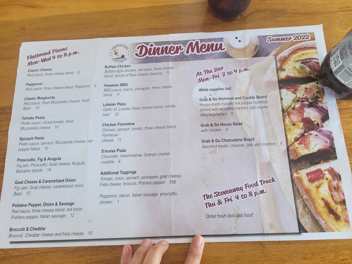 Menu at Newport Officers' Club - US MILITARY BASE, Newport