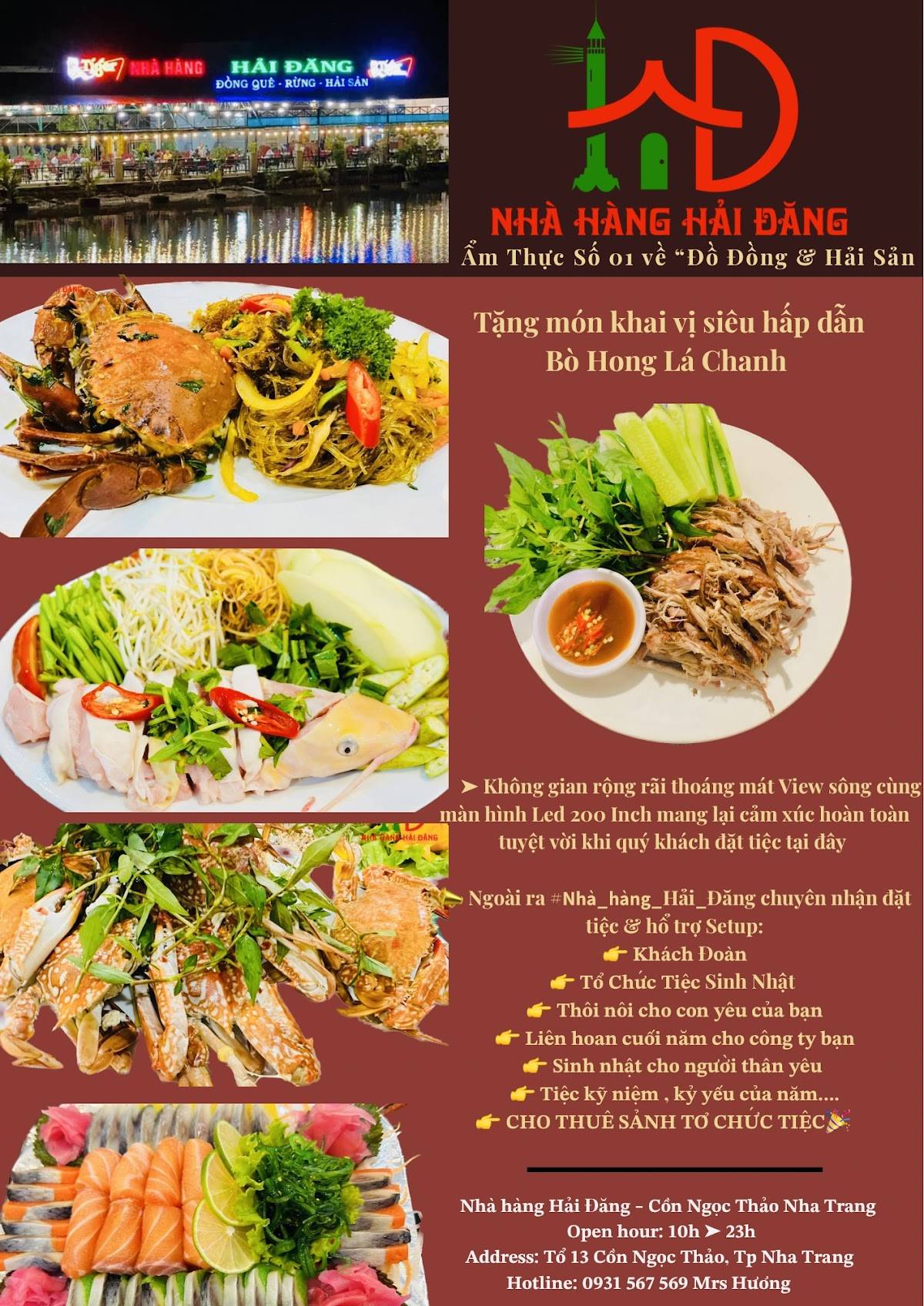 Menu at Nhà Hàng Hải Đăng restaurant, Ninh Hòa