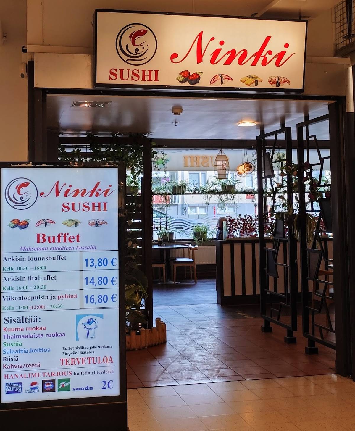 Menu at Ninki sushi restaurant, Lohja