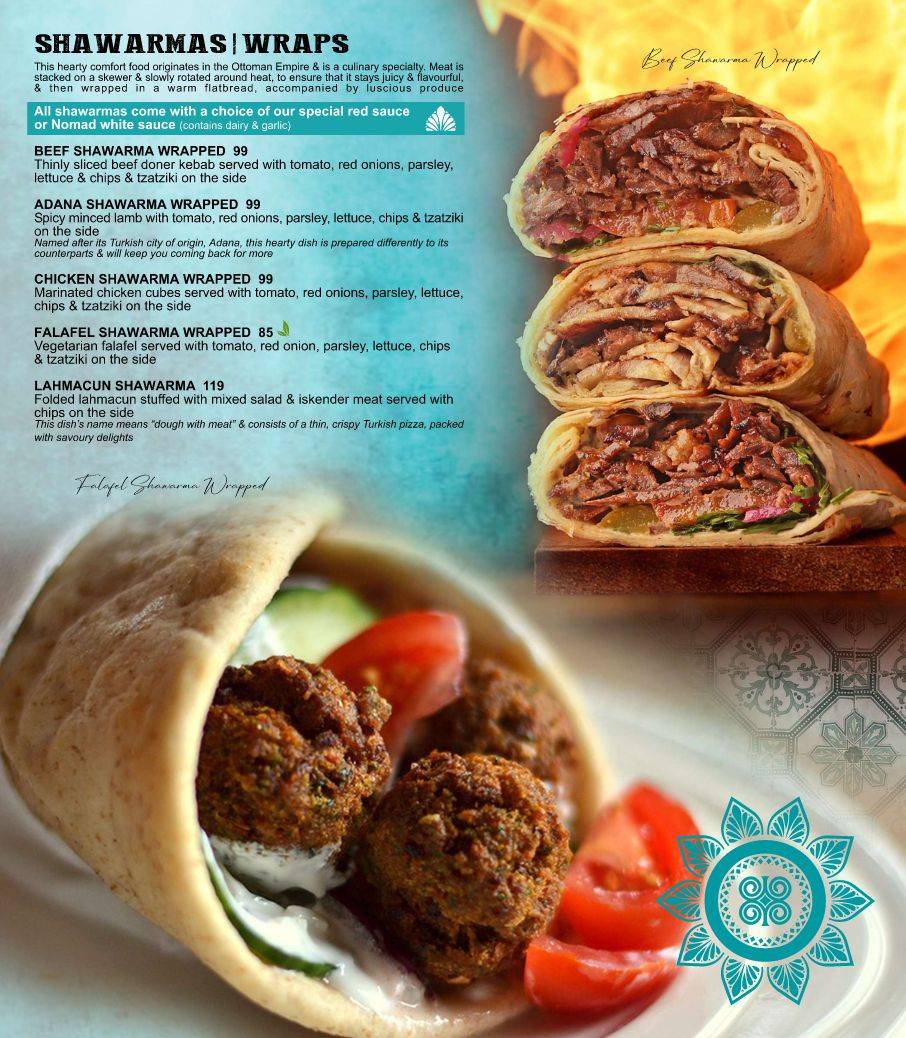 Menu at Nomad Restaurant Mall Of Africa, Midrand