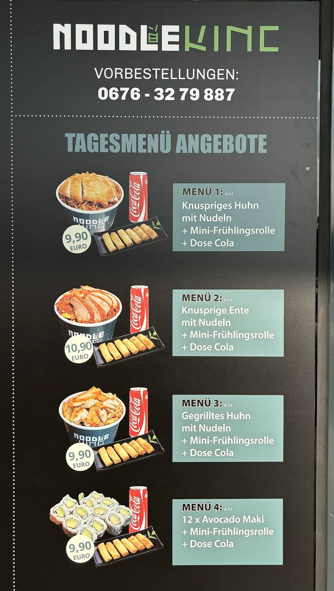 Speisekarte von Noodle King restaurant, Melk