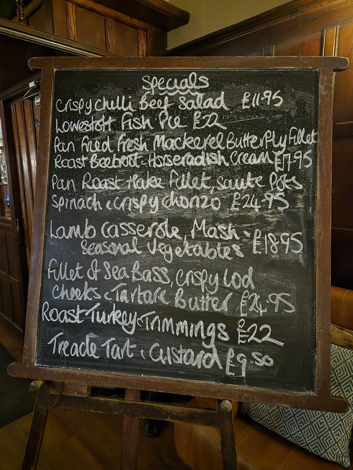 Menu at The Red Lion pub & bar, Norwich, 52 Eaton St