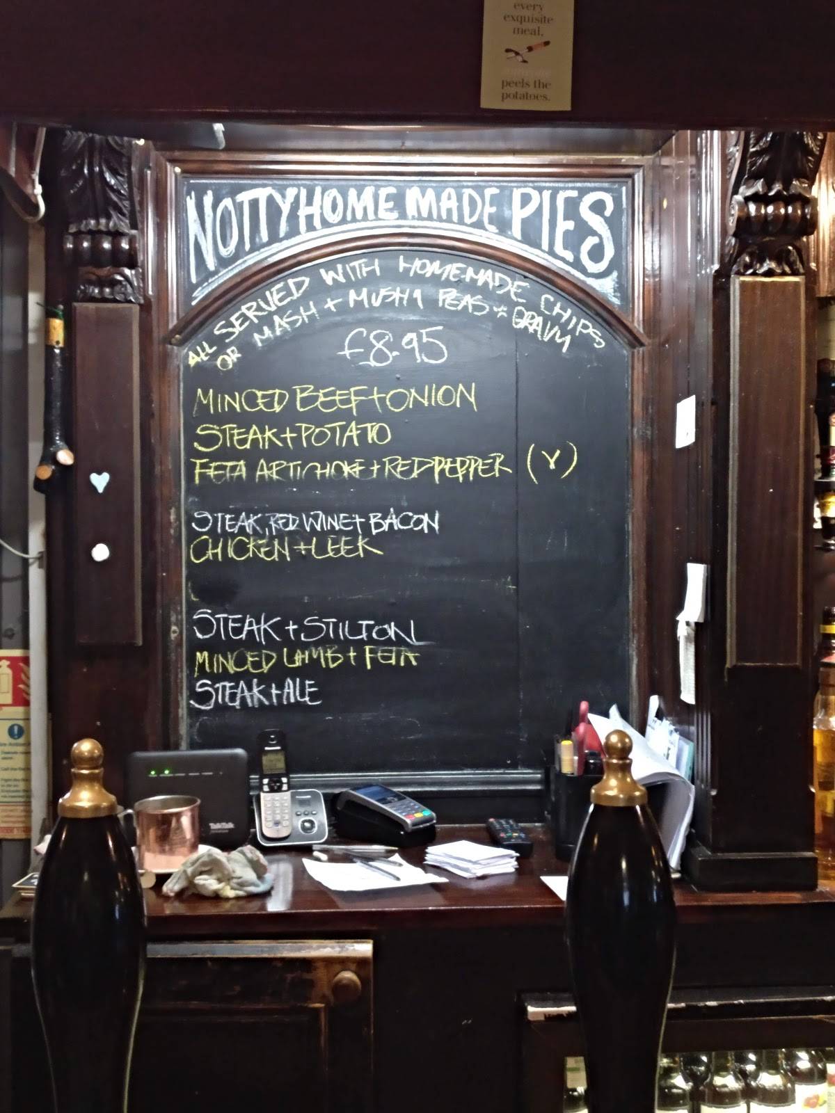 Menu at Nottingham House pub & bar, Sheffield