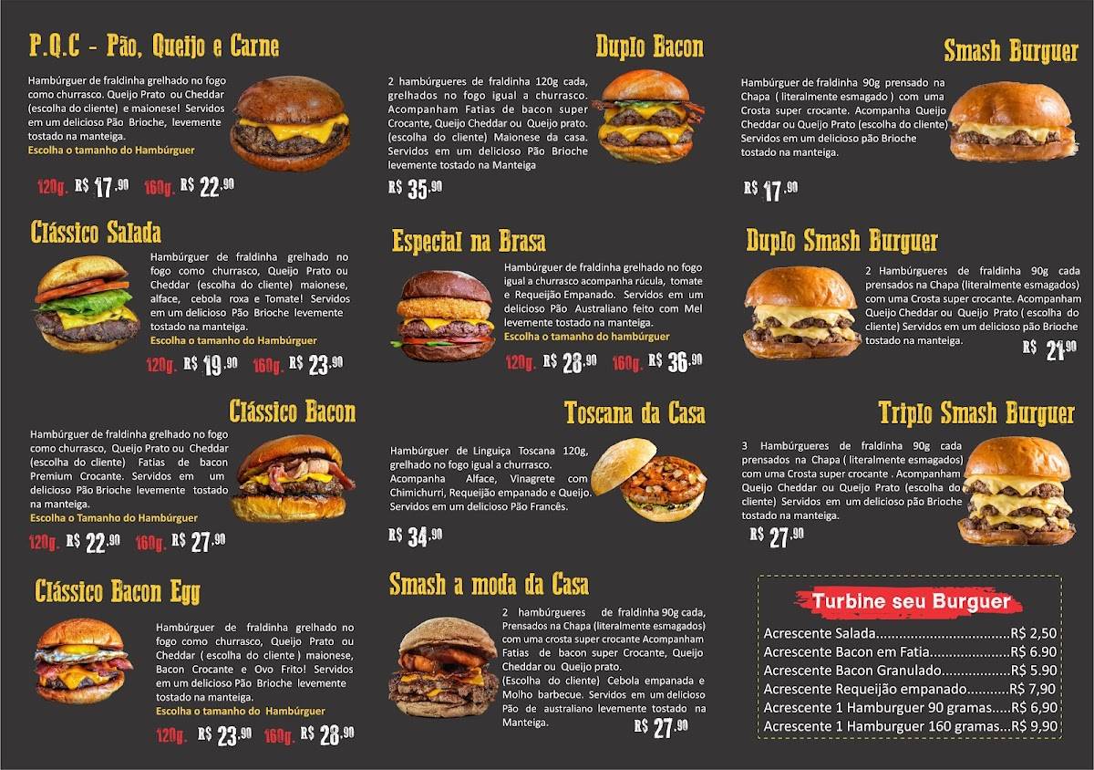 Menu at O Burger na Brasa restaurant, Campos do Jordão