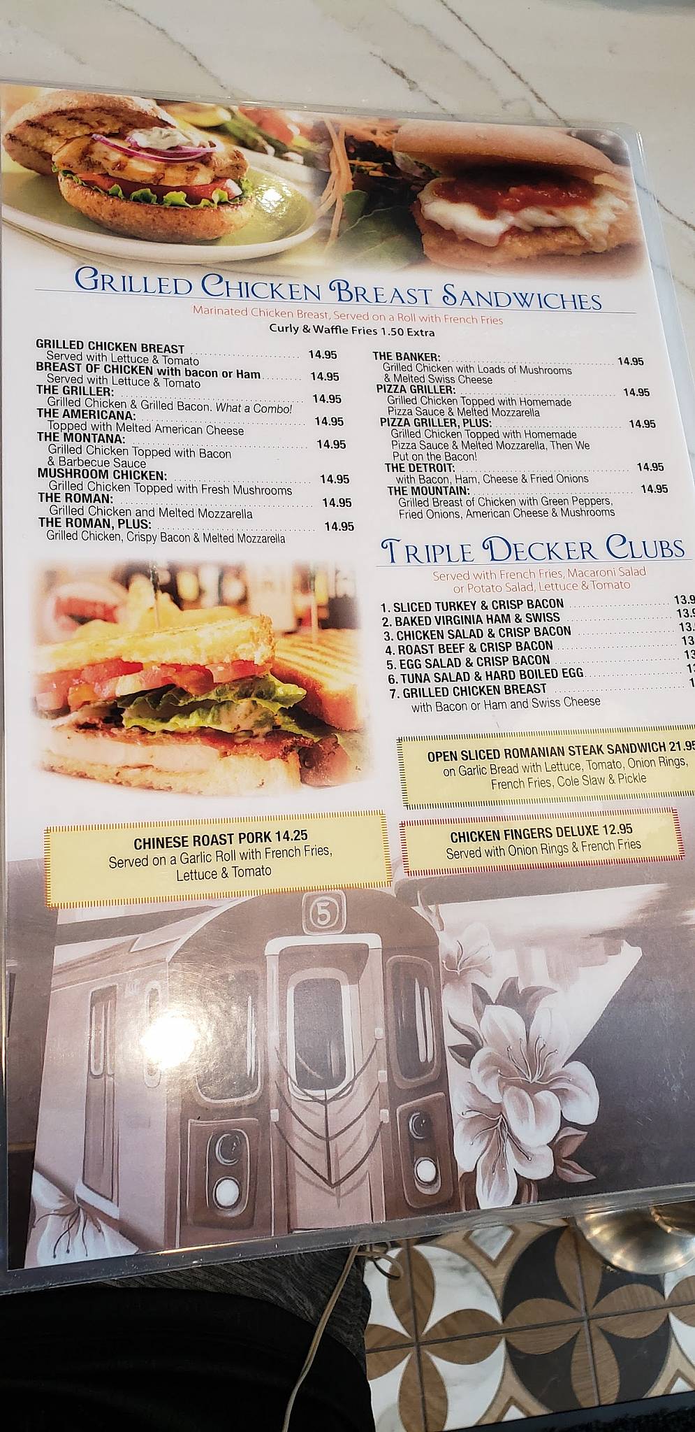 Menu at Oasis Diner restaurant, New York City, Flatbush Ave