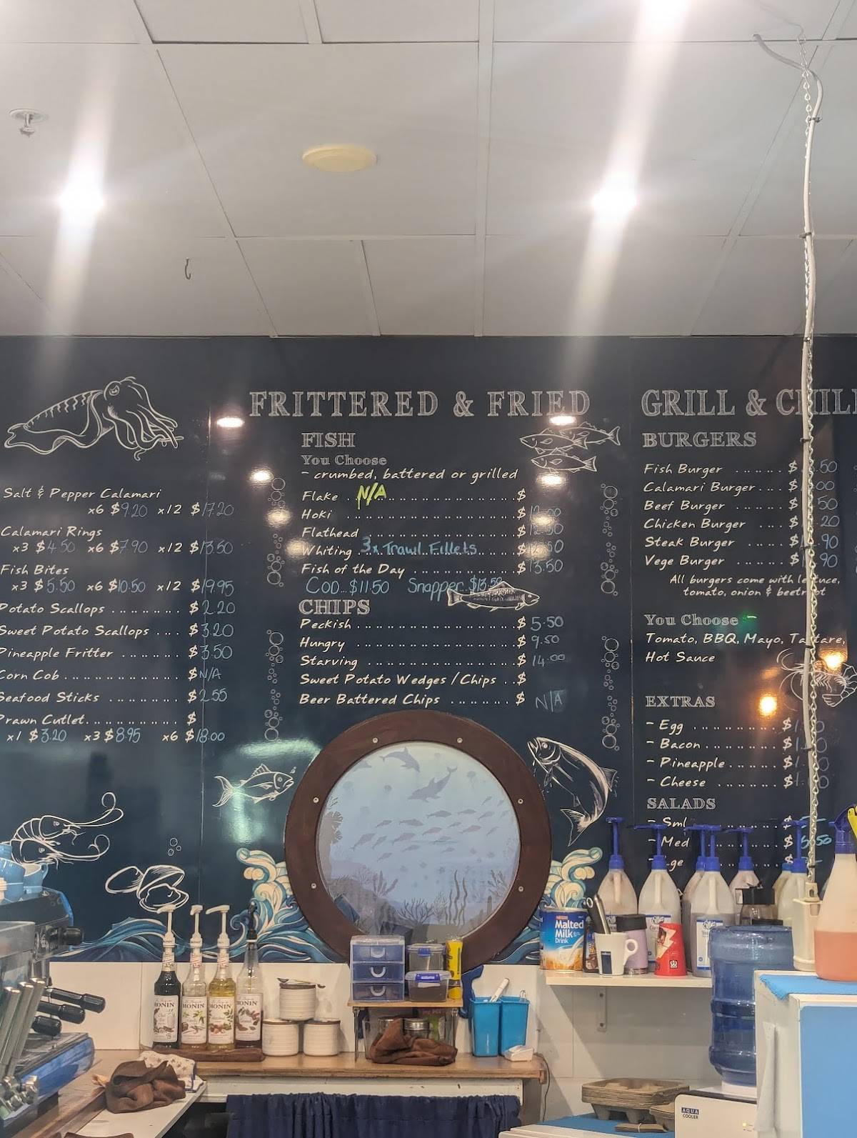 Menu at Ocean Bites restaurant, Banora Point