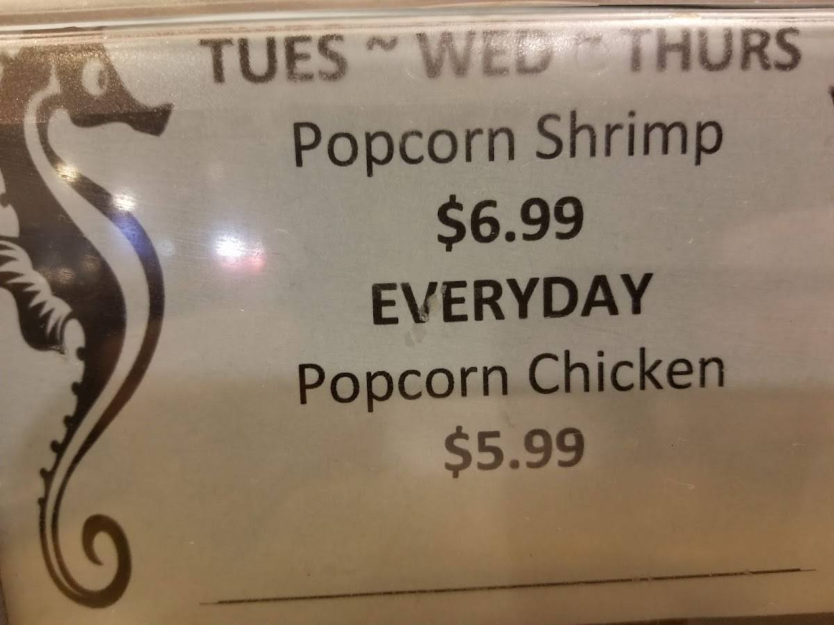 Menu at Ocean View Seafood restaurant, Lexington
