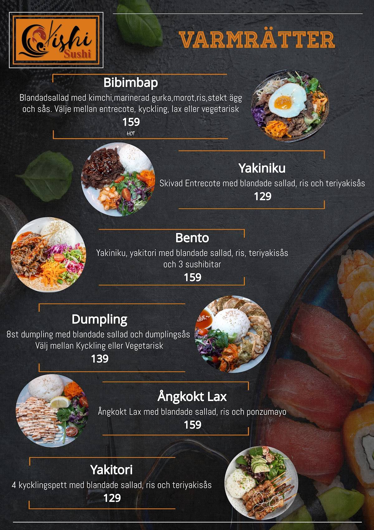 Menu at Oishi Sushi Knivsta restaurant, Knivsta