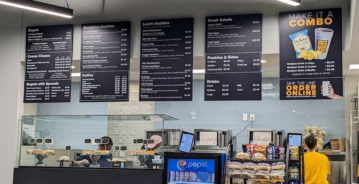 Menu at Old School Bagel Cafe, Oklahoma City, 138 SW 134th St