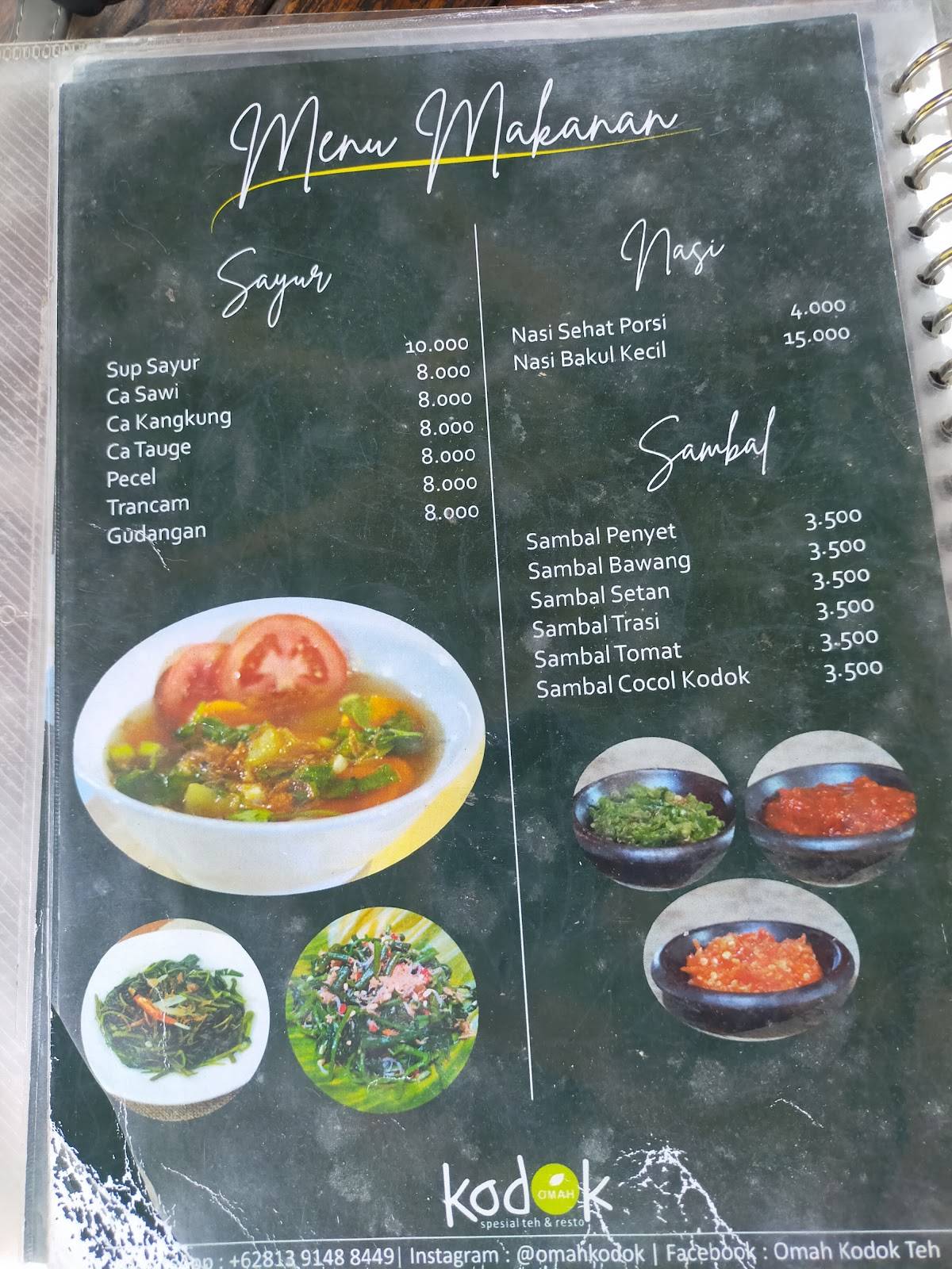 Menu at Omah Kodok Teh & Resto restaurant, Puntukrejo