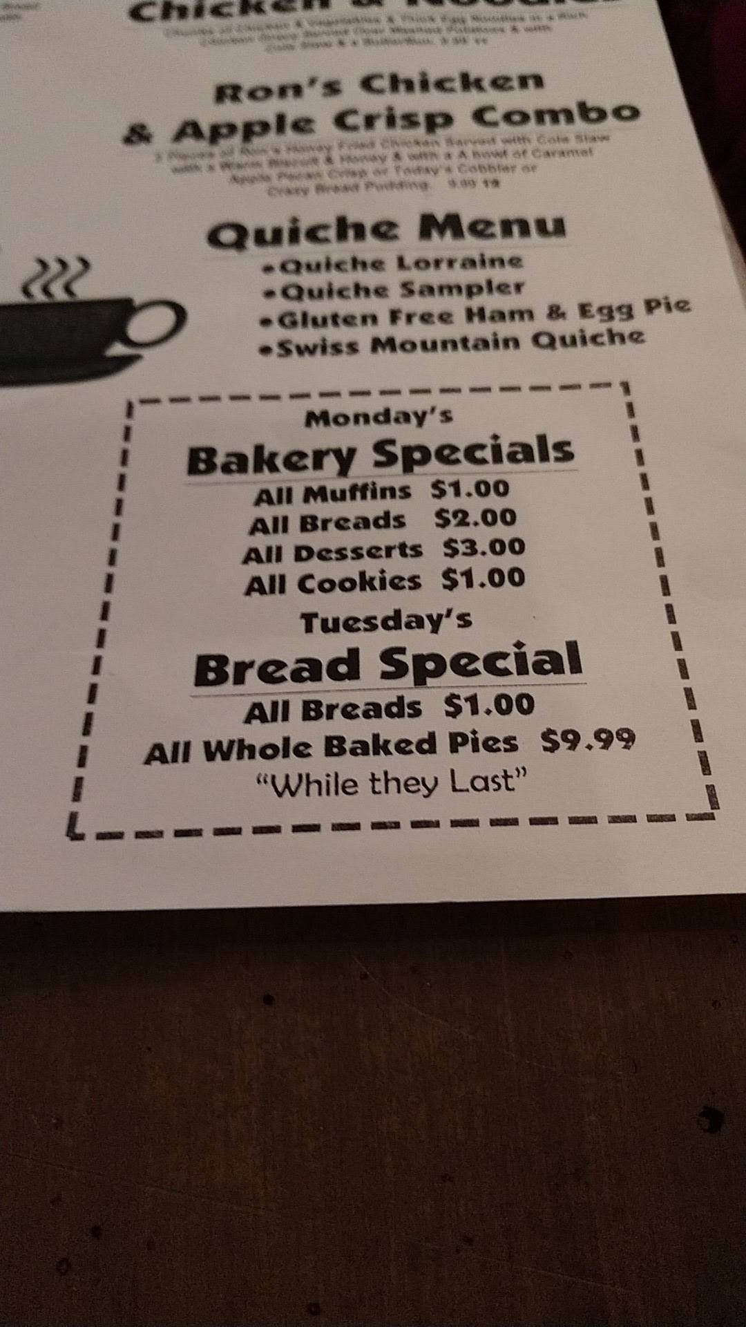 Menu at WheatFields Eatery & Bakery, Omaha, S 103rd St