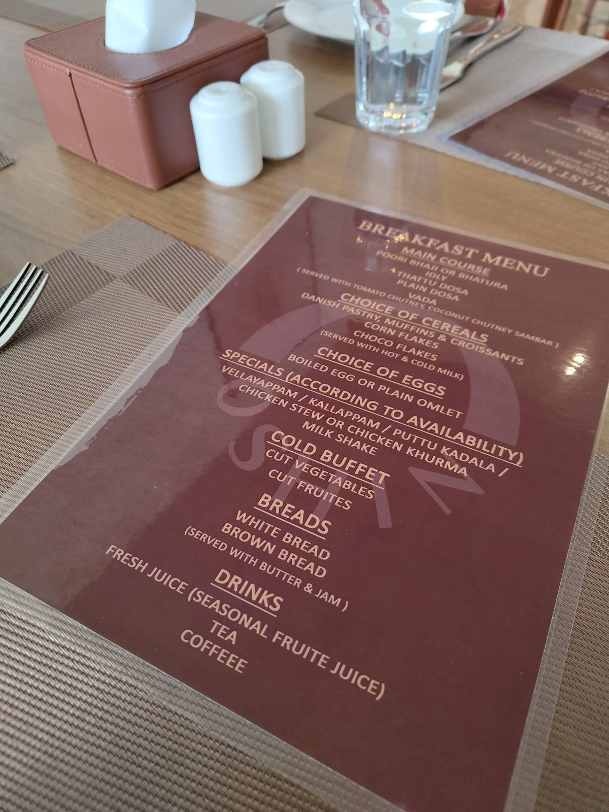 Menu at Oshin Restaurant, Kalpetta