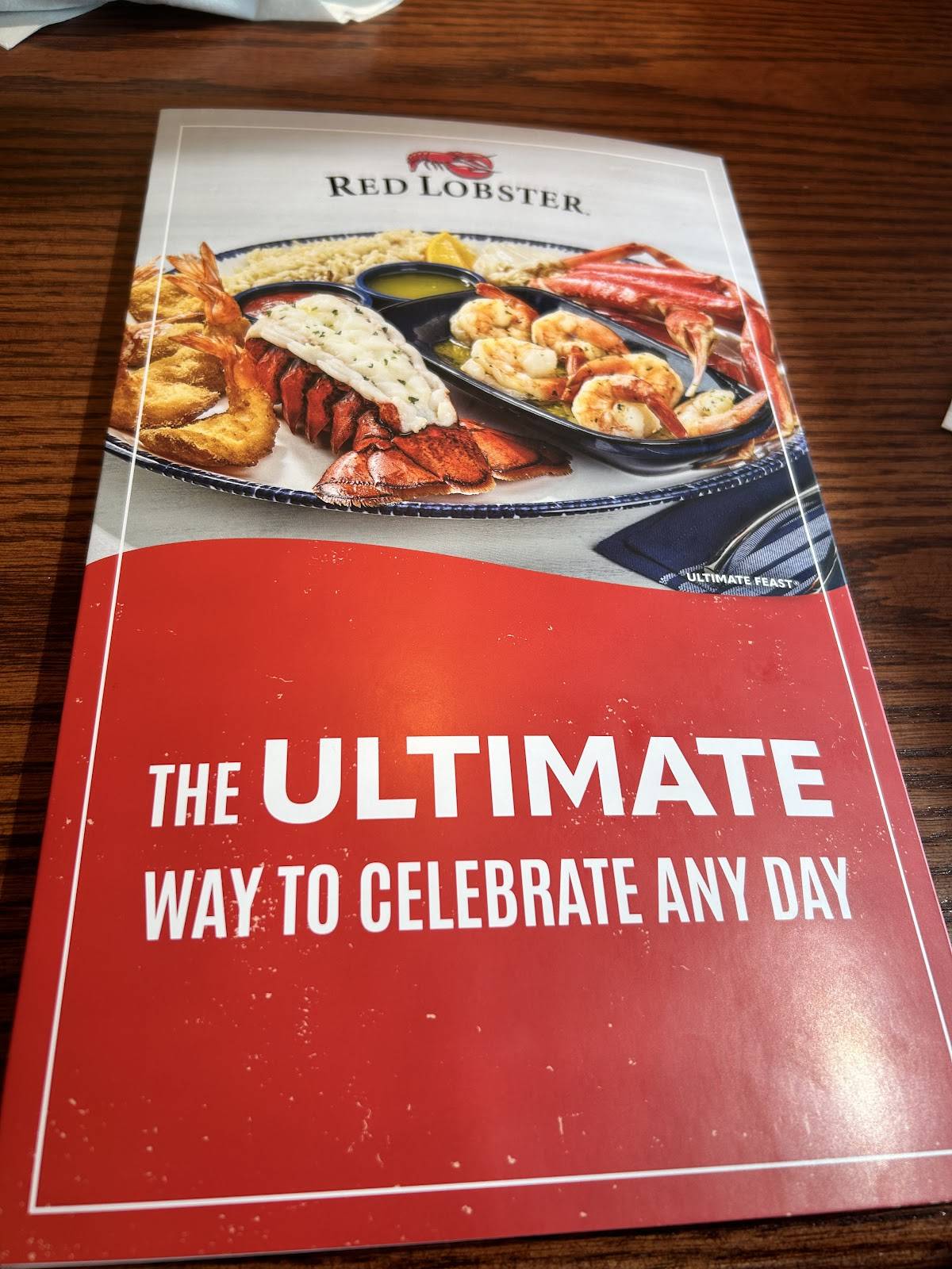 Menu at Red Lobster restaurant, Ottawa, Merivale Rd