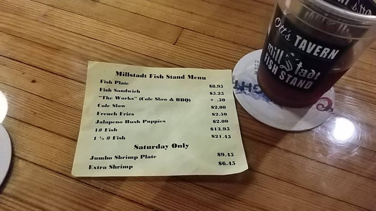 Menu at Otts Tavern pub & bar, Millstadt