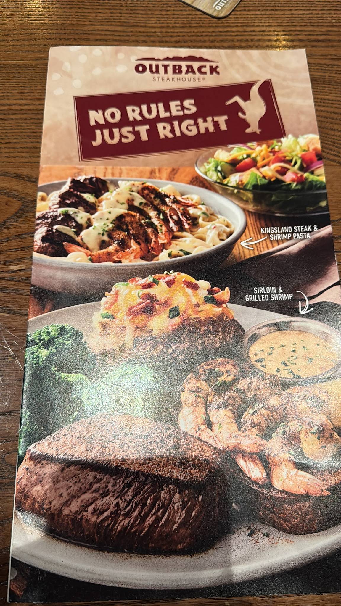 Menu at Outback Steakhouse, Sunrise, W Sunrise Blvd