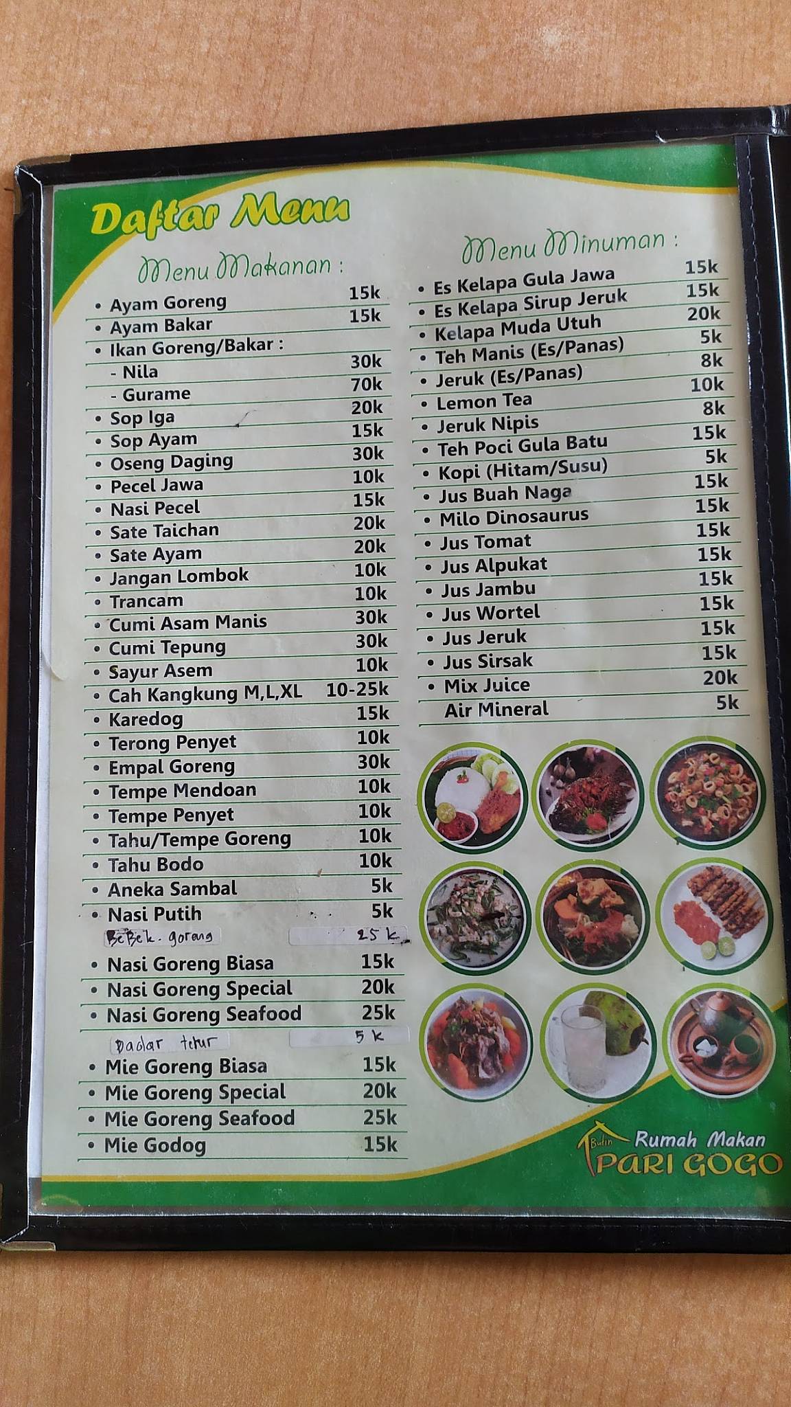 Carta del restaurante PARI GOGO resto, Tangerang