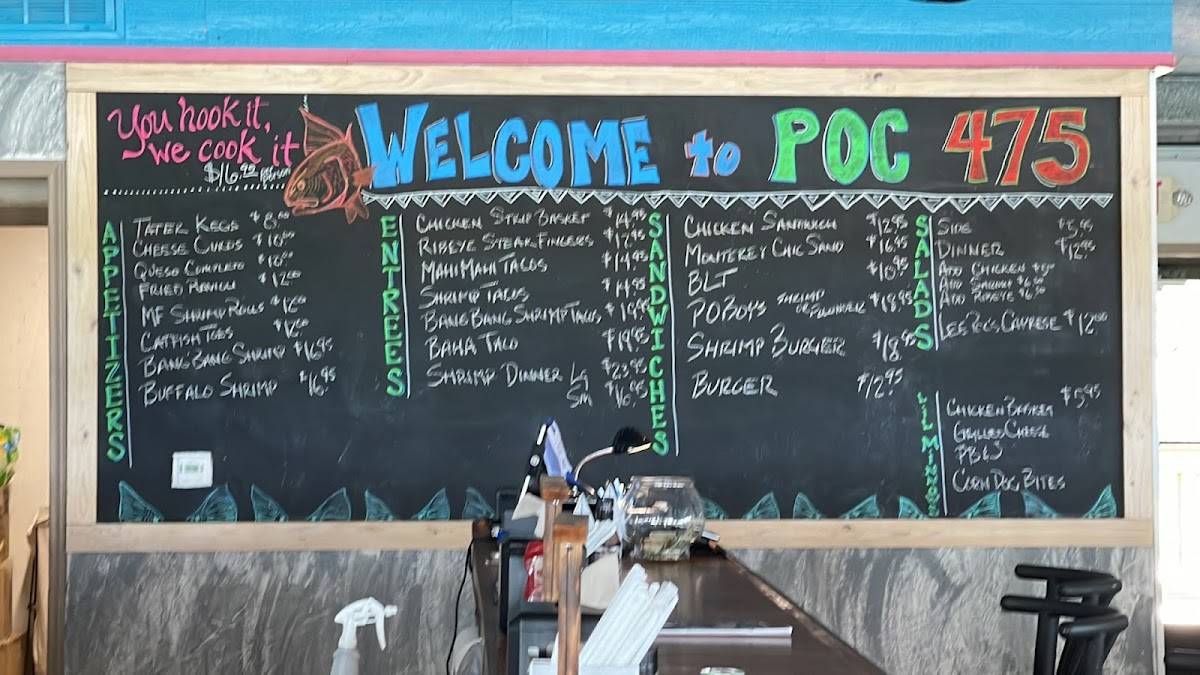 Menu at POC 475 Bar & Grill, Port O'Connor