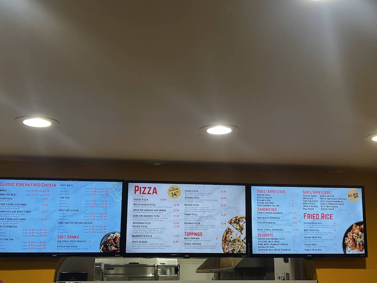 Menu at Pali Pali Pizza and Fried Chicken restaurant, Palatine