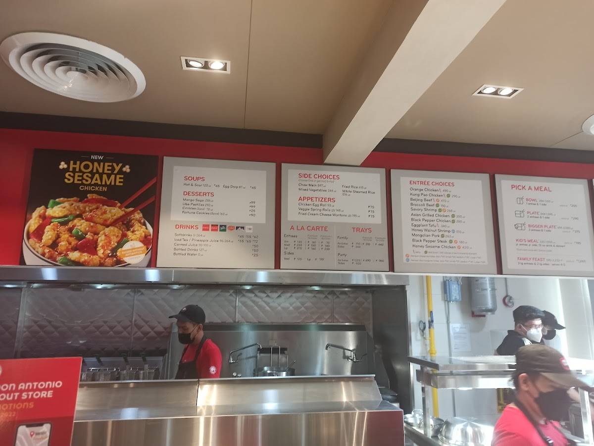 Carta del restaurante Panda Express Don Antonio, Ciudad Quezon
