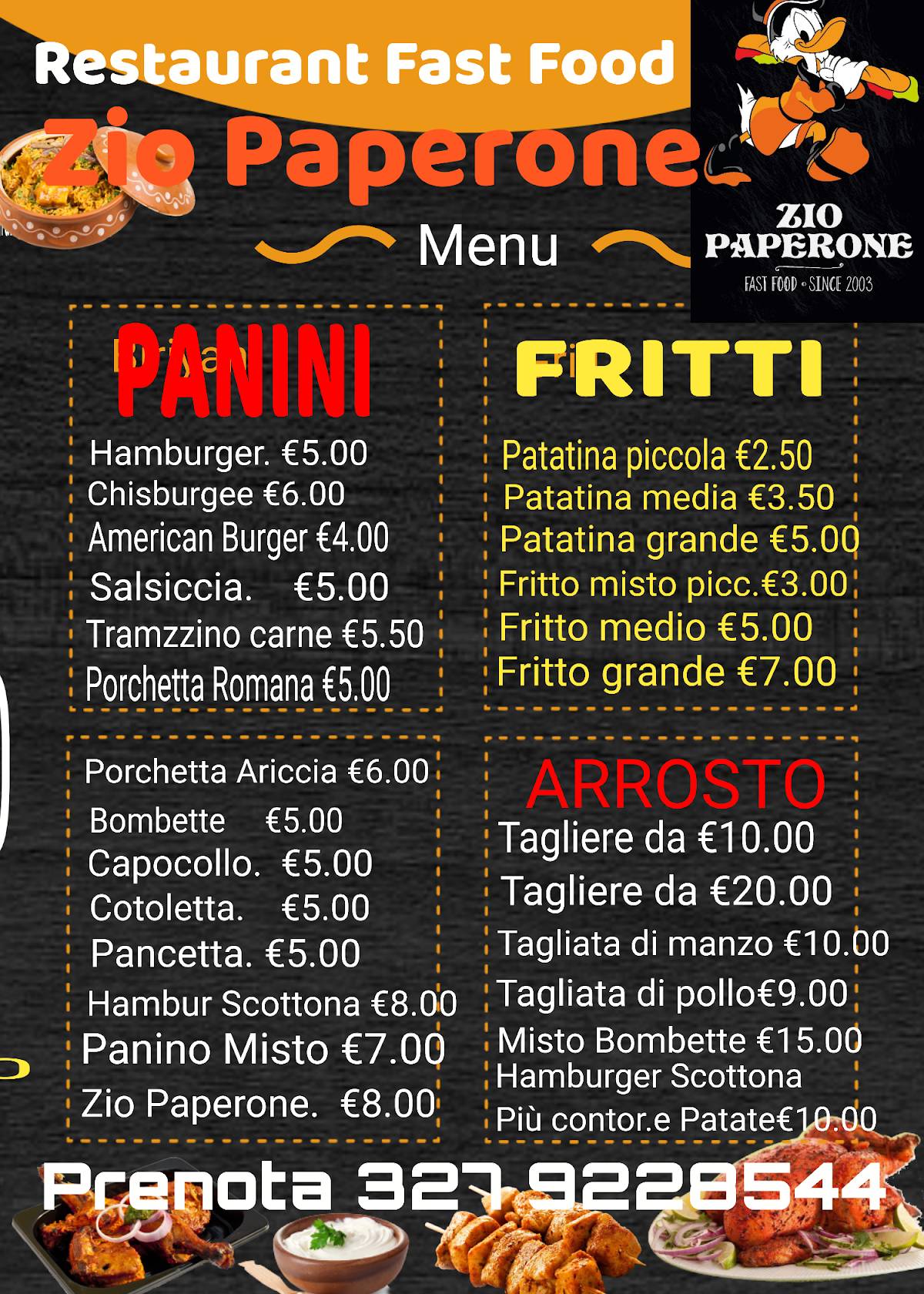 Menu da Paninoteca Zio Paperone ristorante, San Vito dei Normanni, Via ...