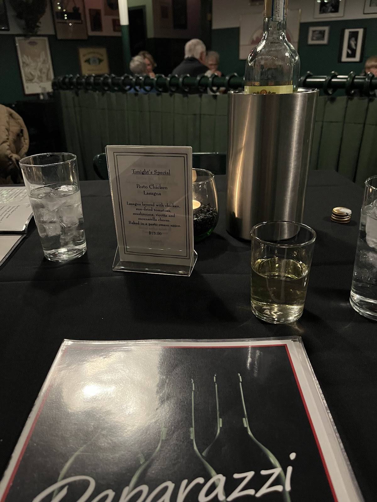Menu at Paparazzi restaurant, Peoria Heights