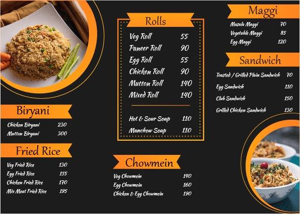 Menu at Papa's Grill, Jaipur