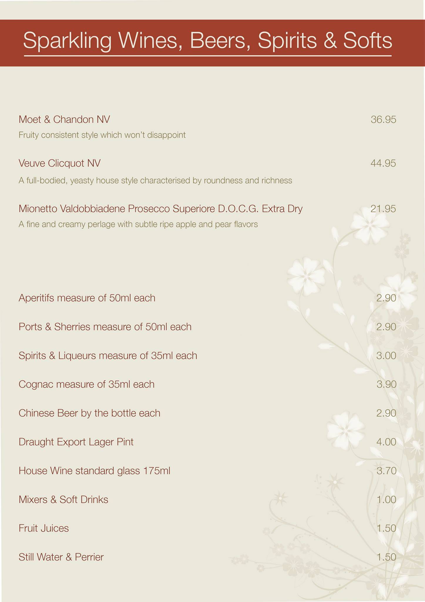 Menu at Paramount Chinese Restaurant, Blackpool