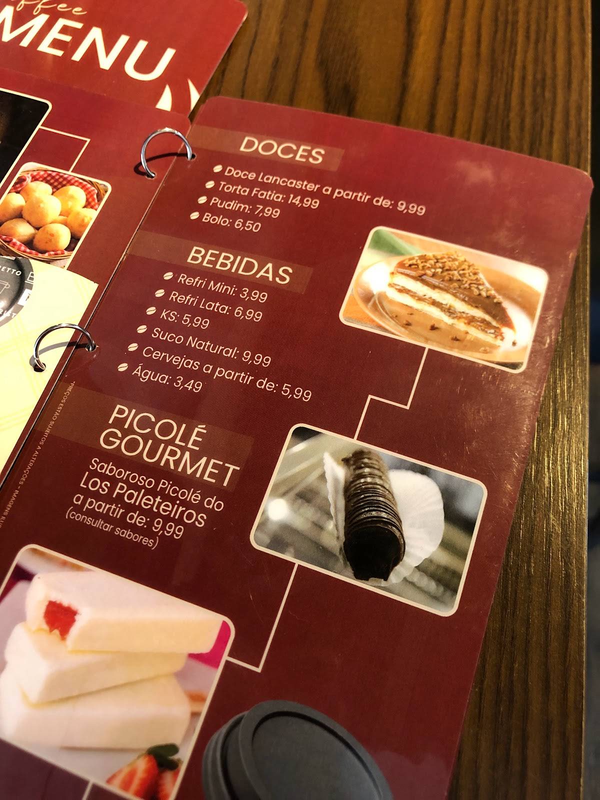 Menu em Passeio Arte Café, Curitiba