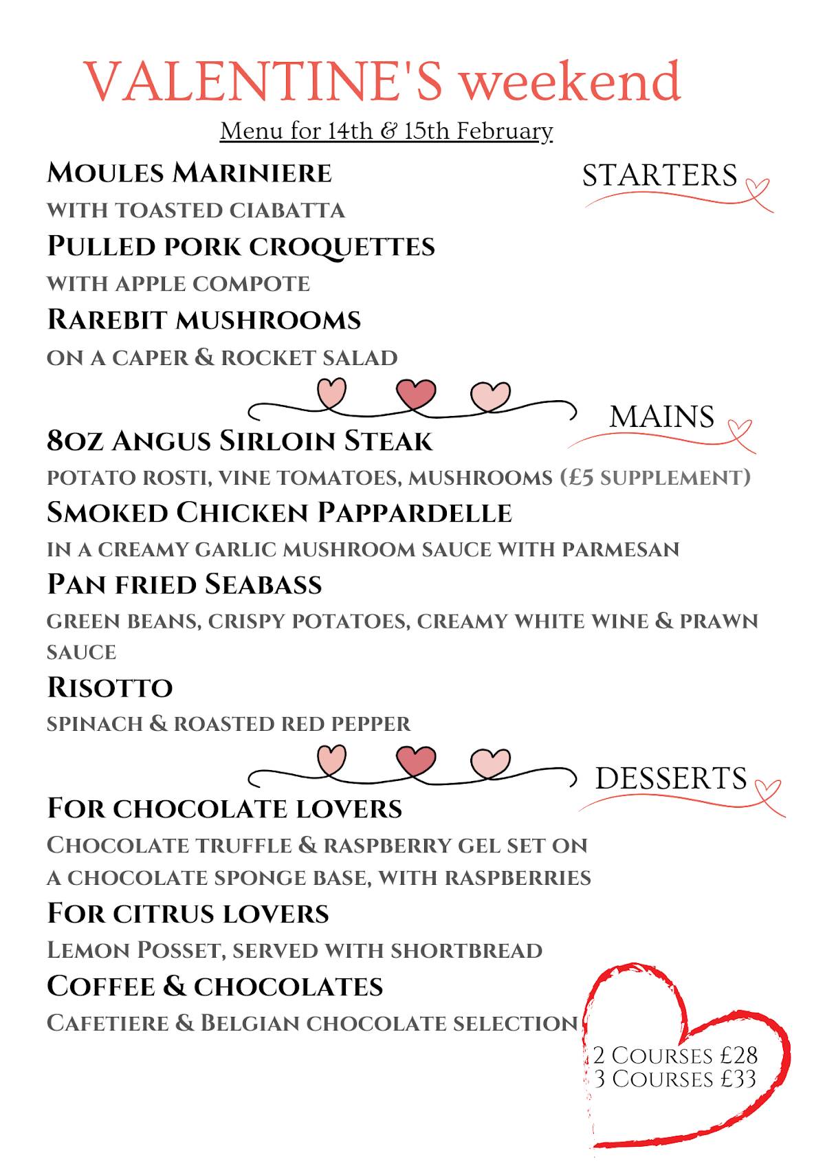 Menu at Peaks & Troughs pub & bar, Ingleton