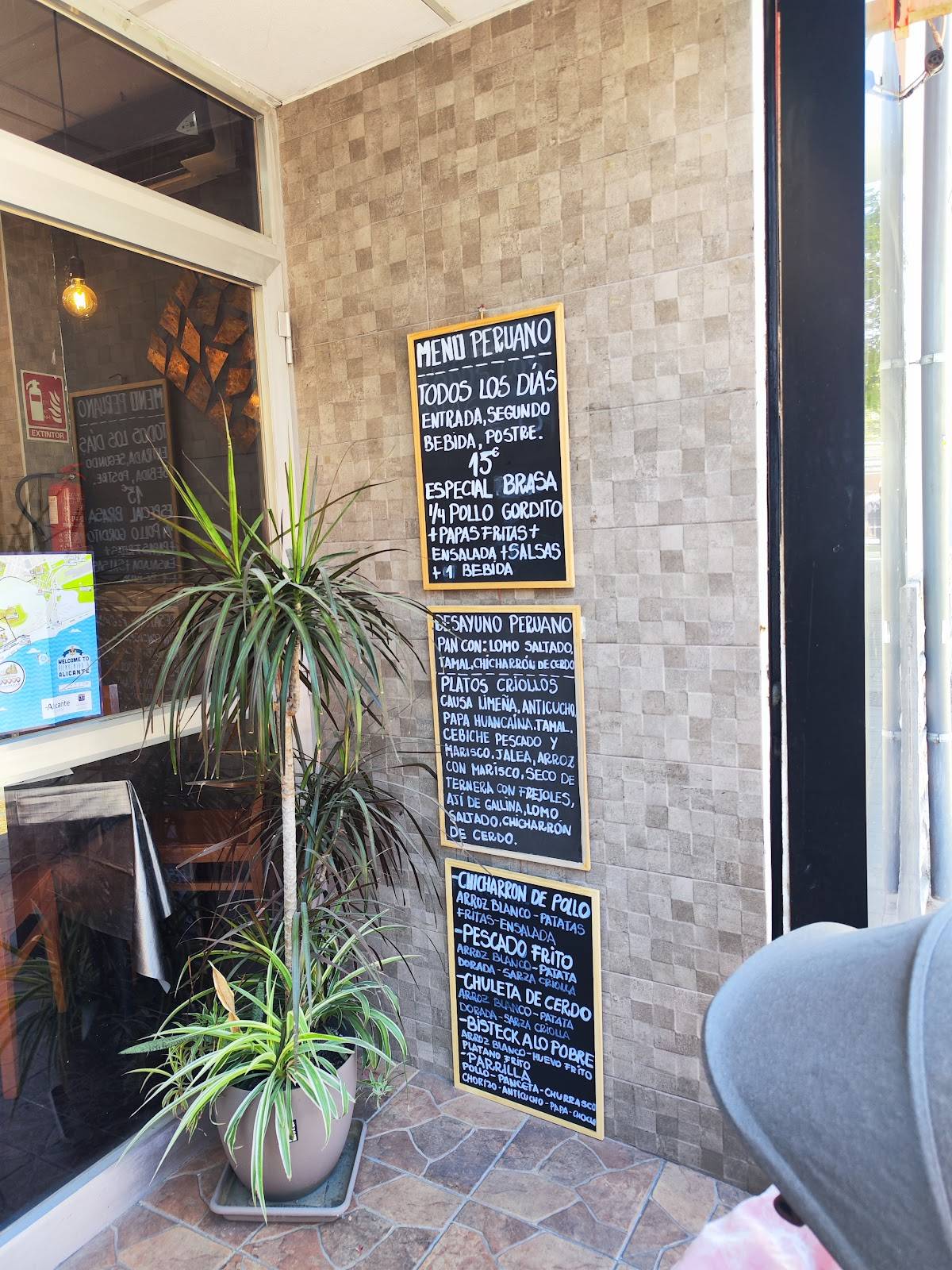 Carta del restaurante Pepita Perú, Alicante