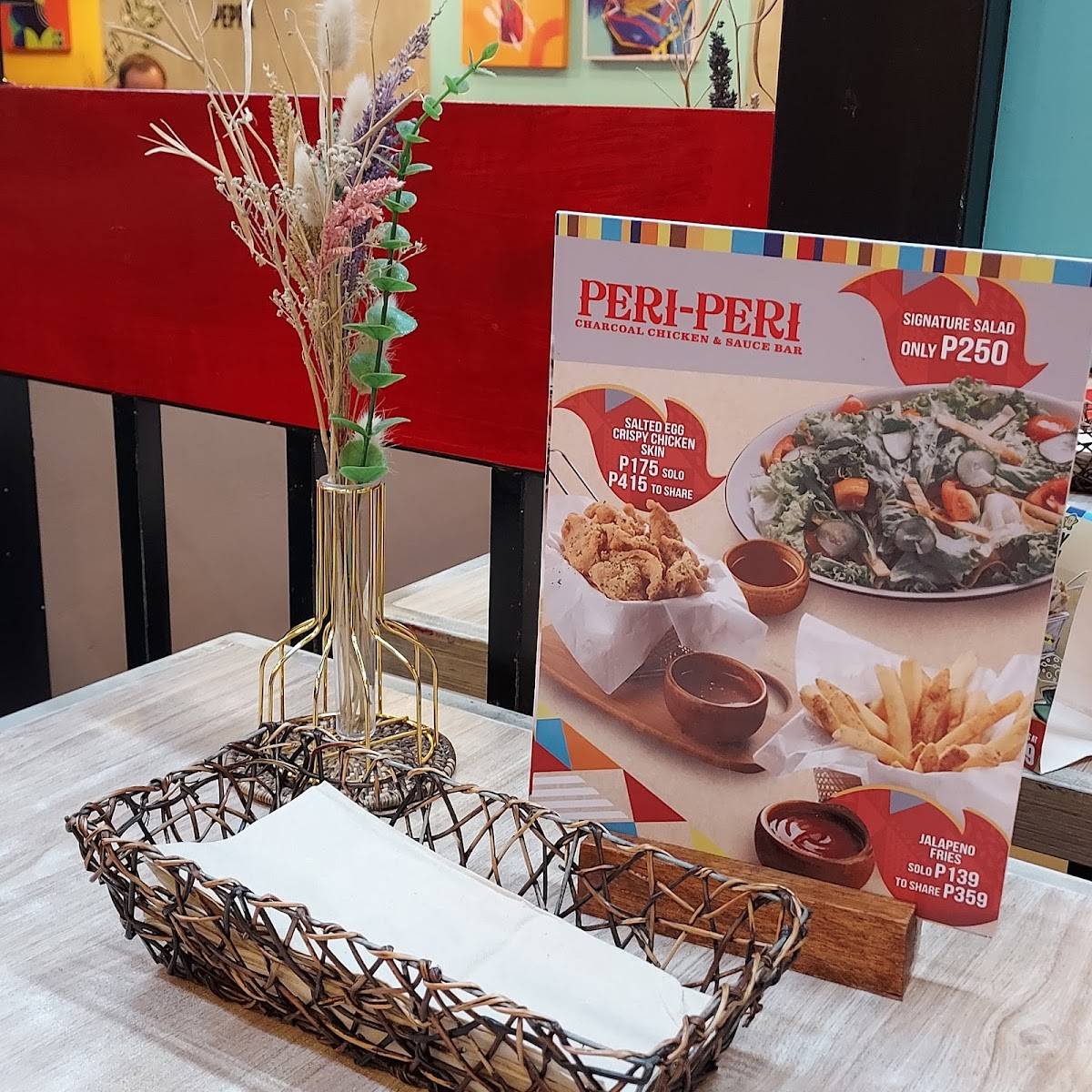 Menu at Peri-Peri Charcoal Chicken restaurant, Quezon City, 3rd flr