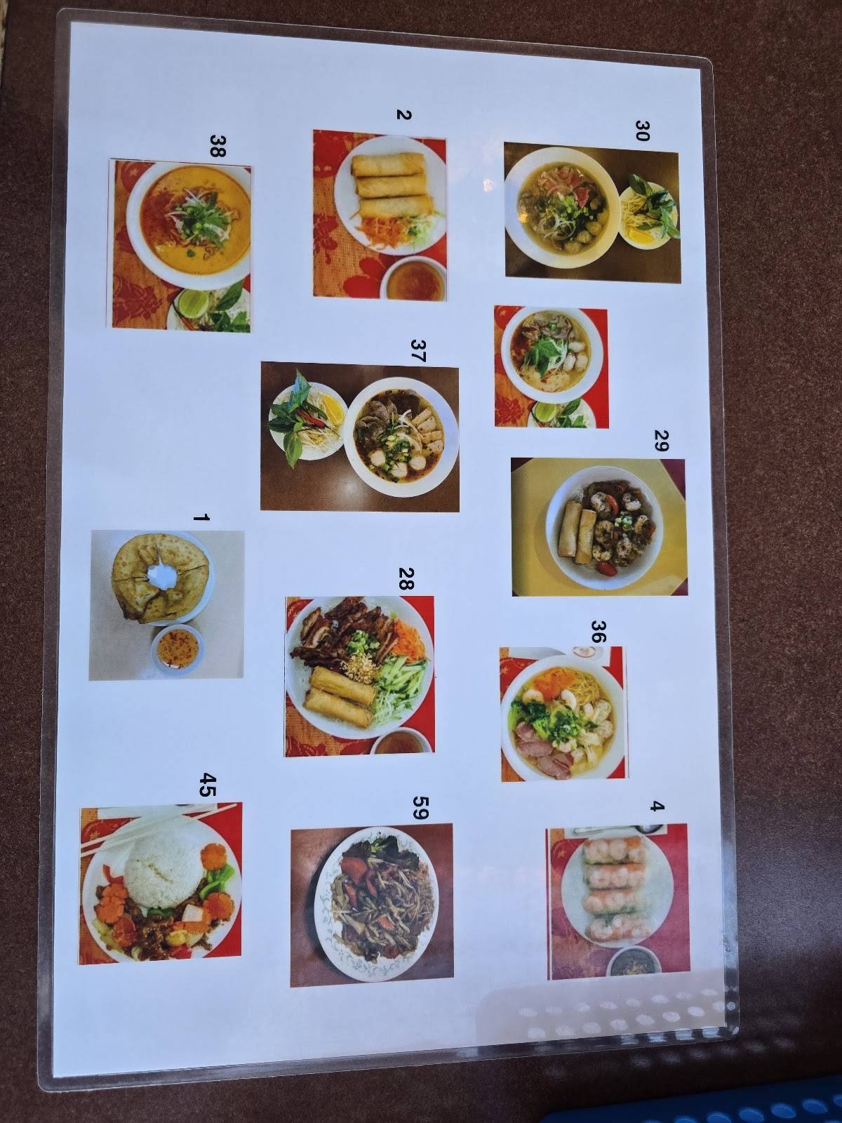Menu at Pho 4 Seasons restaurant, Edmonton