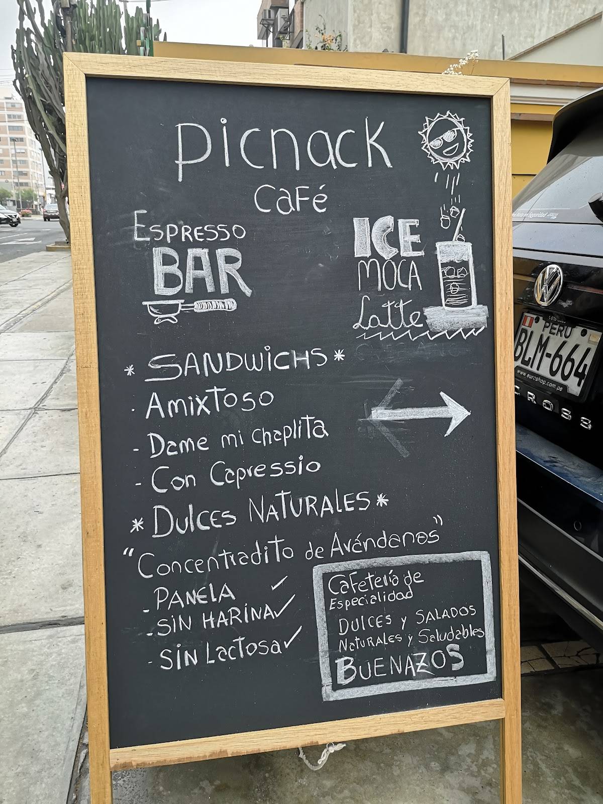 Carta de Picnack Café, Miraflores