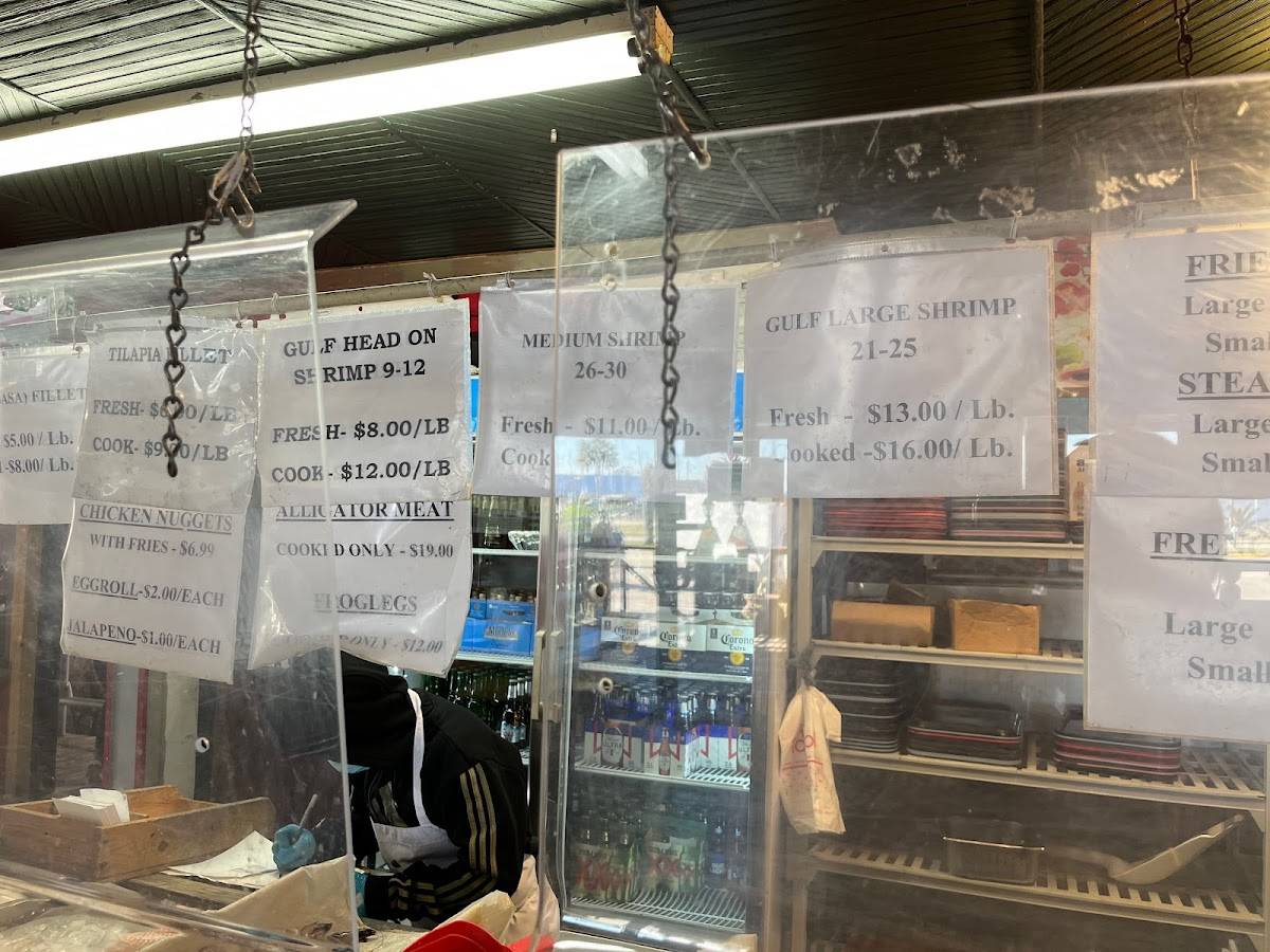 Menu at Pier 8 restaurant, Seabrook