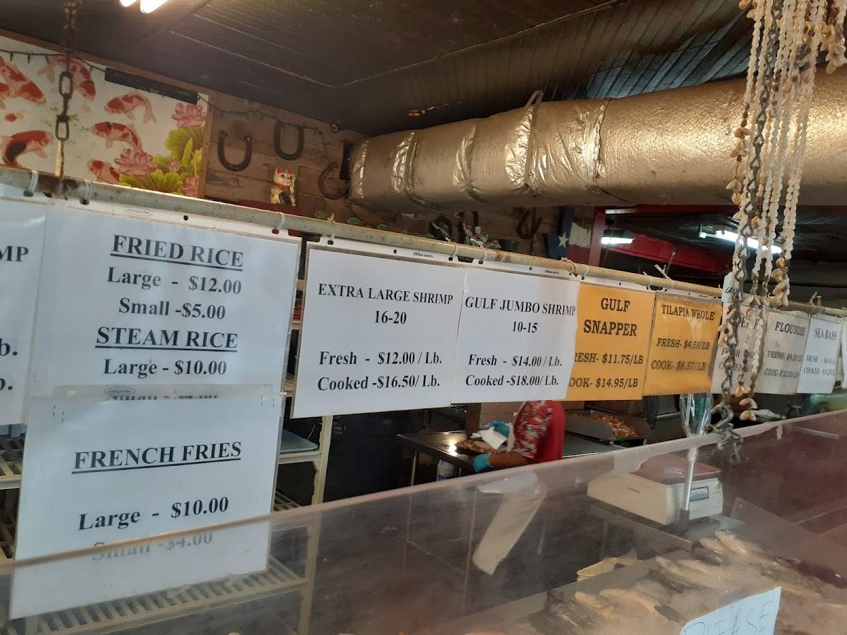 Menu at Pier 8 restaurant, Seabrook
