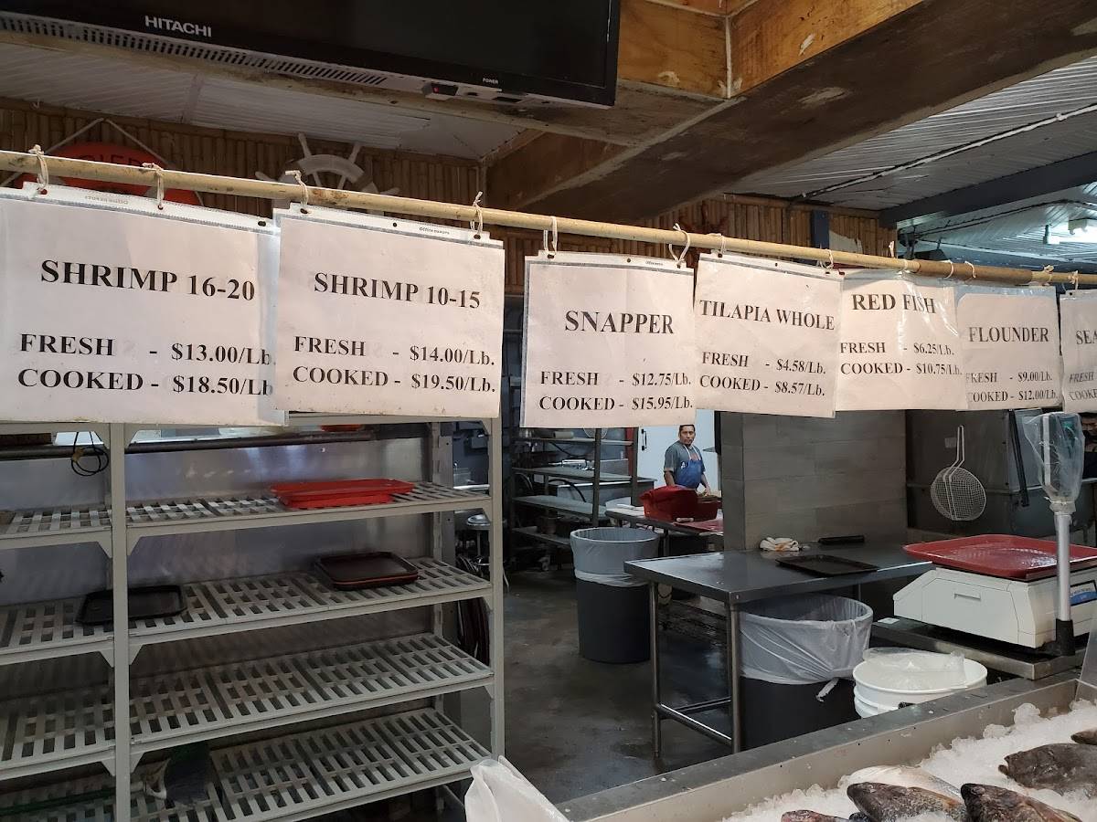 Menu at Pier 8 restaurant, Seabrook