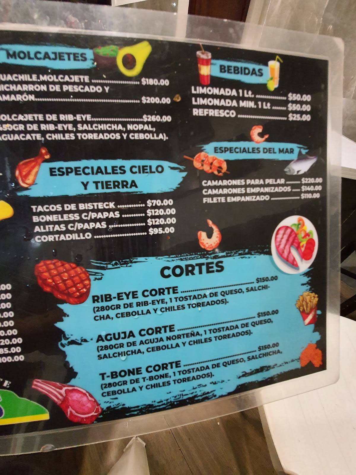 Menu at Pilos Bar, Guadalupe, Juan Zuazua 204