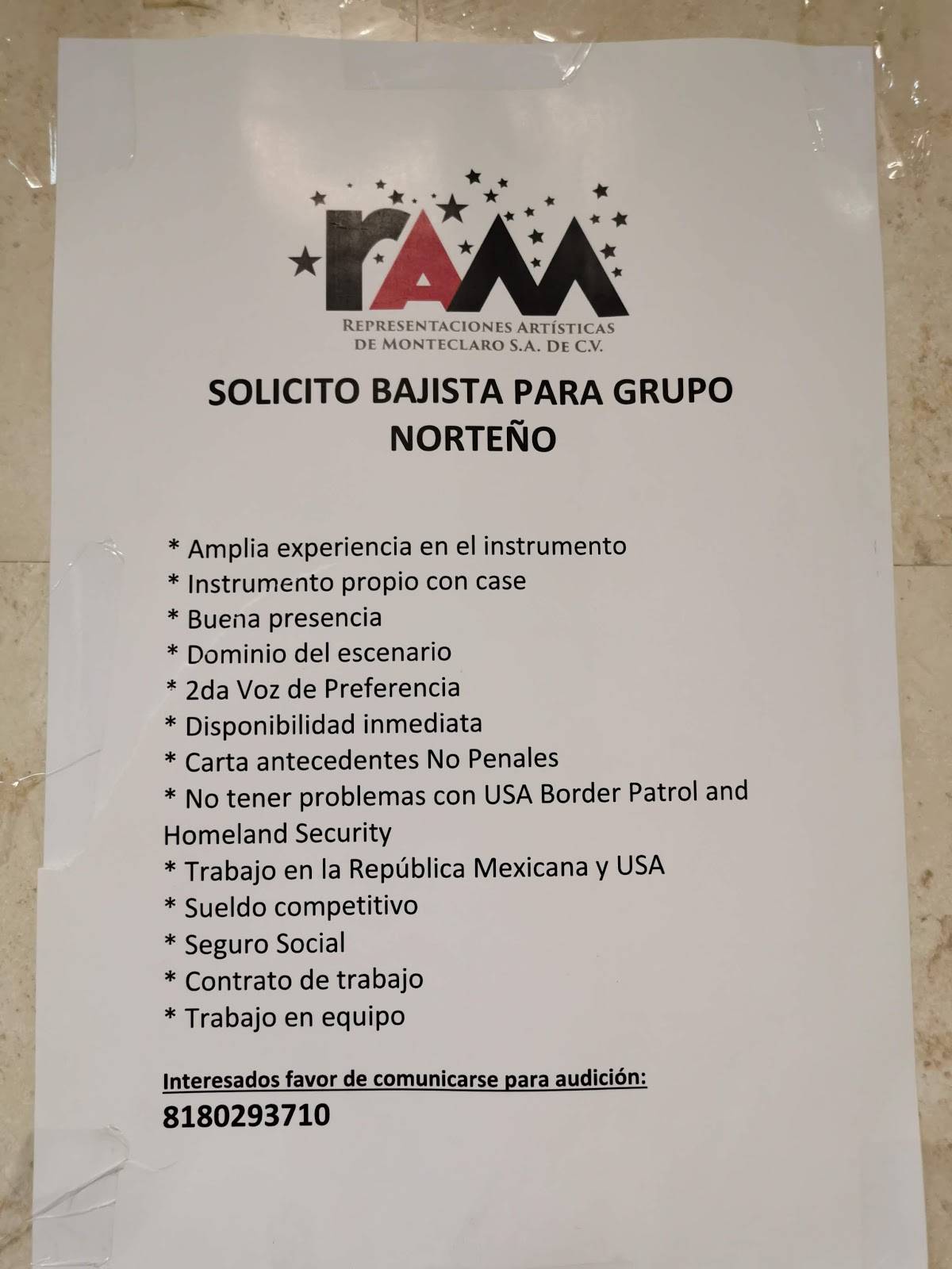 Carta de Pilos Bar, Guadalupe, Juan Zuazua 204