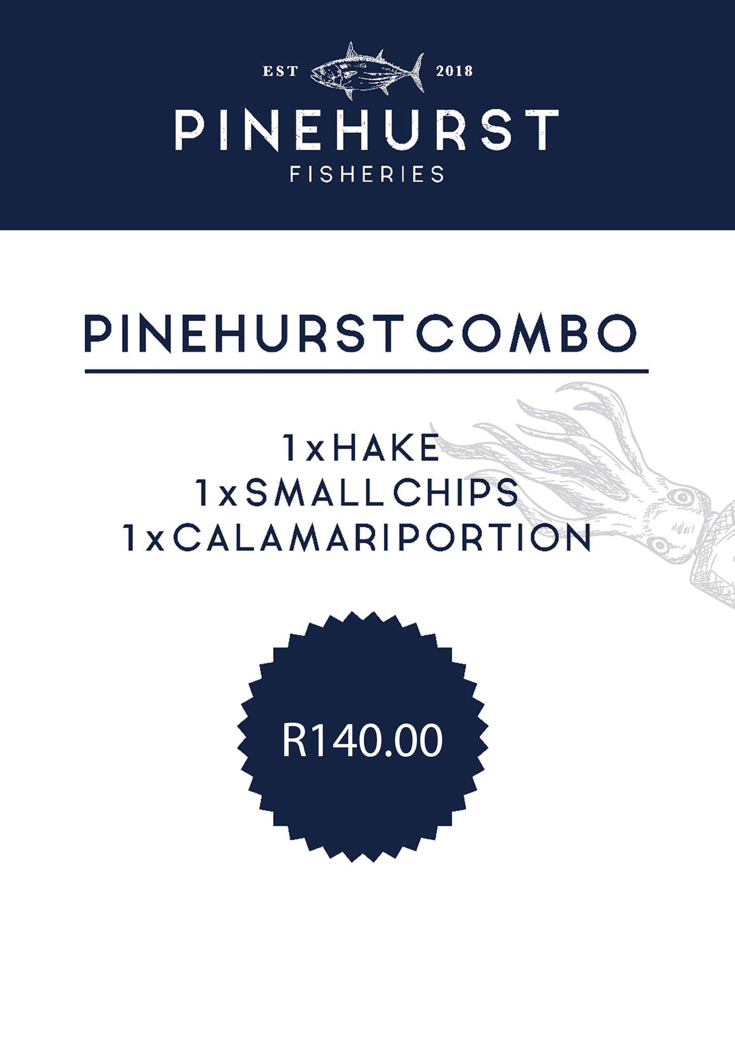 Menu at Pinehurst Fisheries Durbanville restaurant, Cape Town