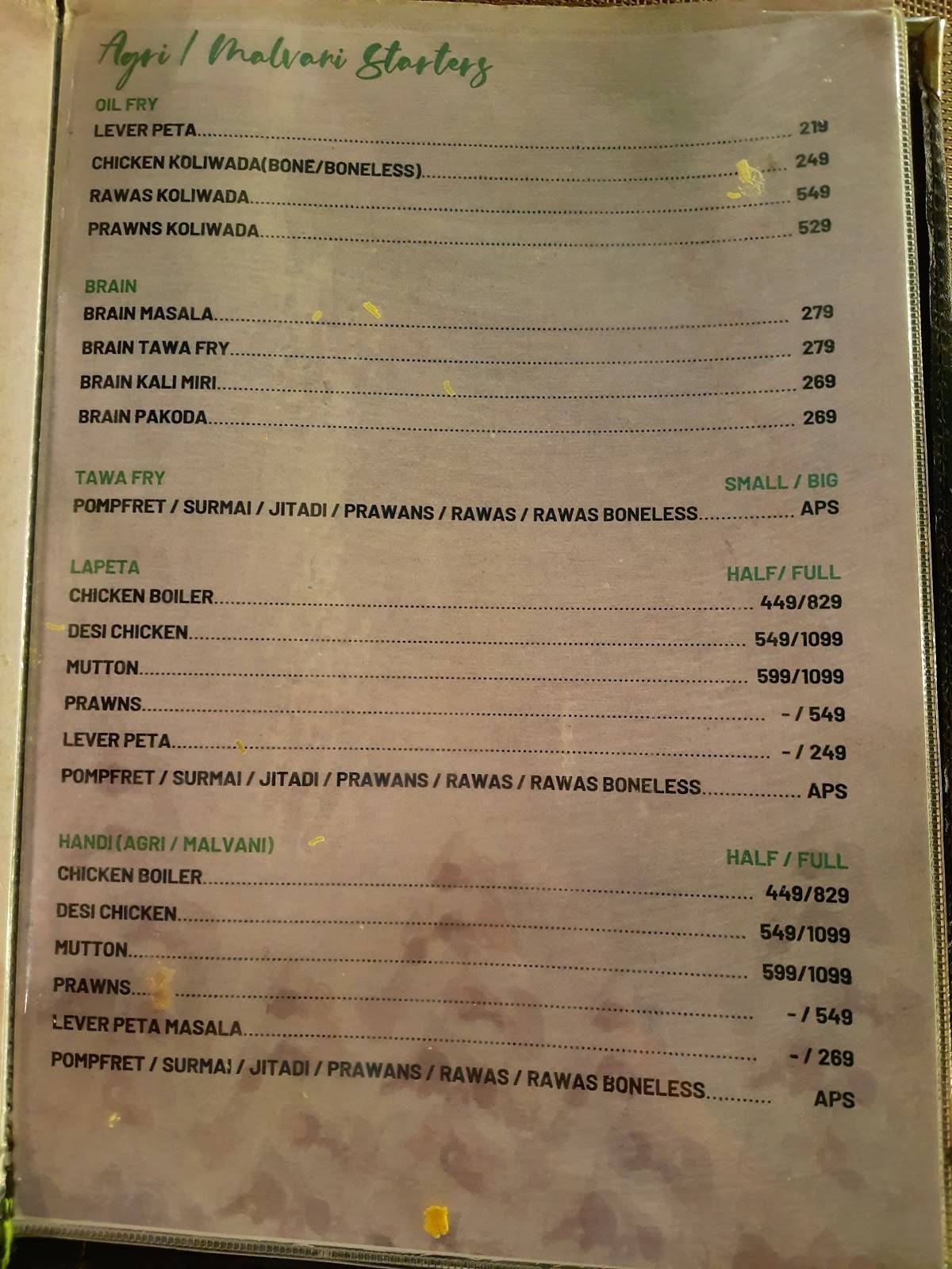 Menu at Pinewood Family Garden Restaurant, Ambernath